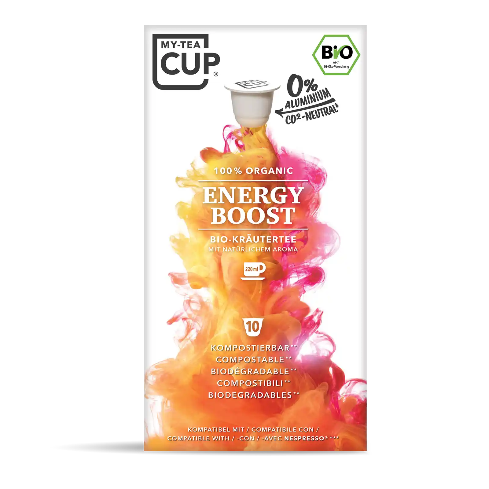 Organic Energy Boost | Nespresso®³ Compatible Compostable Tea Capsules